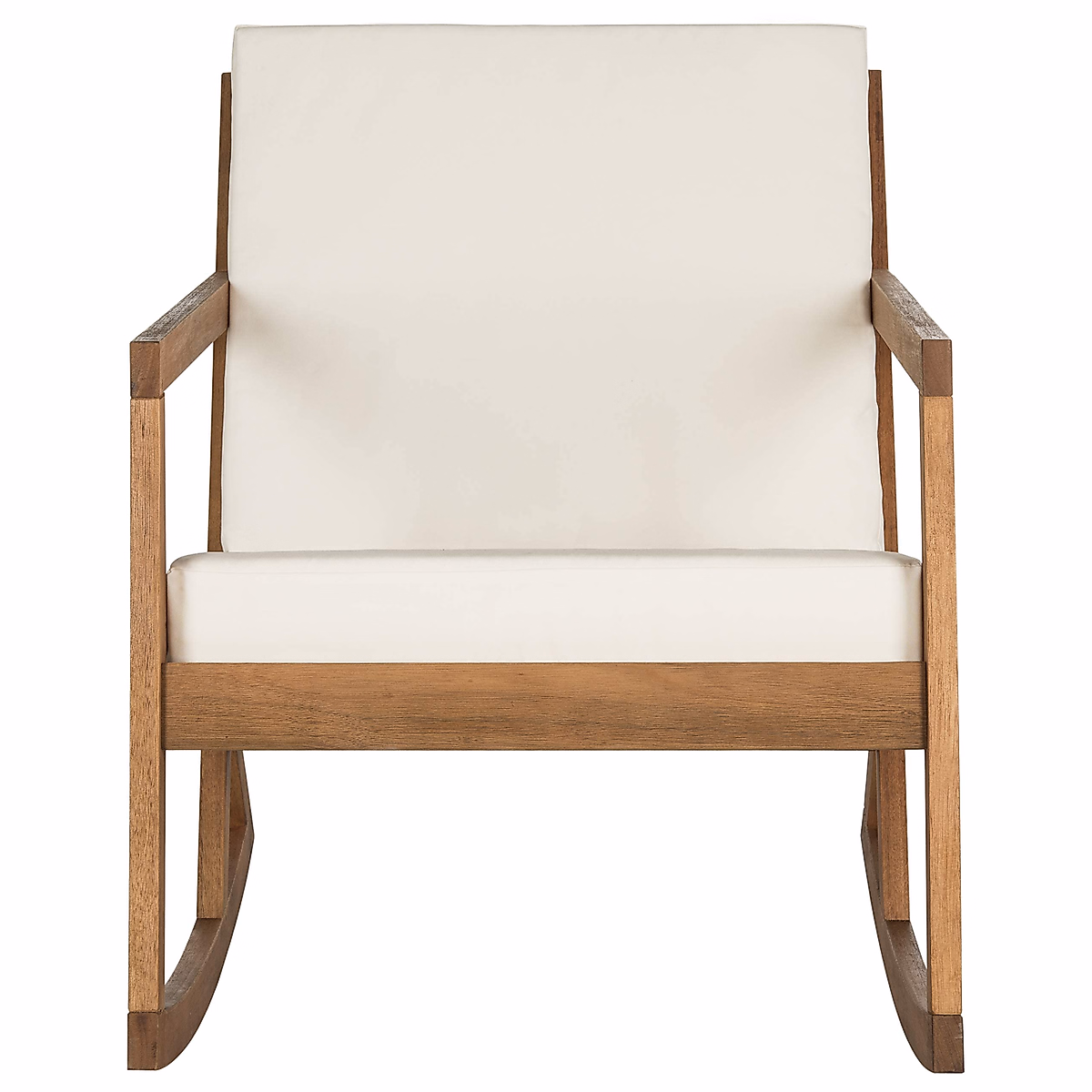 Safavieh Outdoor Rocking Chair and Christopher Knight Home Acacia Wood Side Table