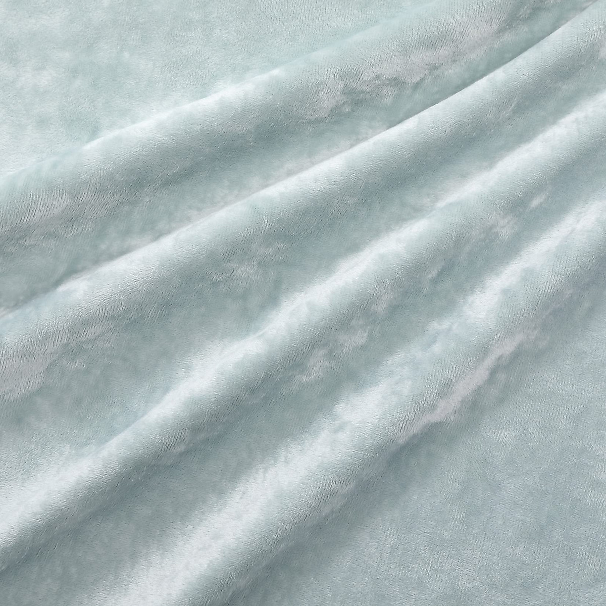 CAROMIO Velvet Duvet Cover Sets - 3 Pieces Lavish Design Comforter Cover King Size, Soft and Warm Bedding Cover Set for All Seasons, Aqua Green, 104x90 Inches