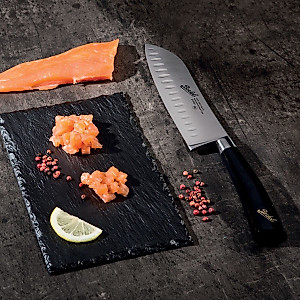 Berkel Elegance Black Santoku Knife 7'' / Kitchen Knives/Premium Quality