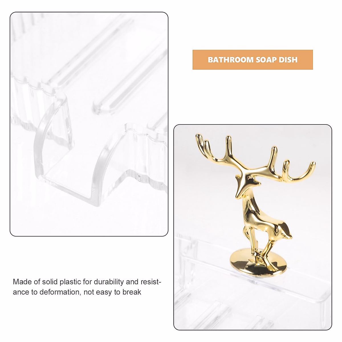 Beavorty Transparent Soap Dish Soap Holder Soap Dish Soap Bar Holder for Shower Soap Tray s for Shower Plastic Ceramics Shampoo Modern Soap Dish