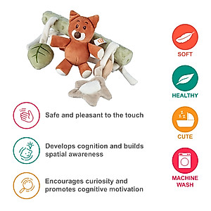 Crib Toys Accessories – Baby Crib Toys Hanging for Girls and Boys, Stroller and Car Seat Toys, Plush Rattle Toys with Sound, for Babies 3-12 Months