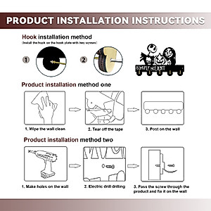 Christmas Nightmare Decor Key Holder for Wall - Jack Cartoon Sally Gothic Wall Decor Key Organizer with 5 Hooks - for Halloween Decor - Christmas Nightmare Gifts for Kids Girls