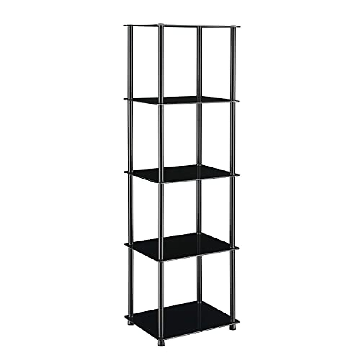 Convenience Concepts Designs2Go Classic Glass 5 Tier Tower, Black Glass