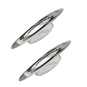 Shower Drain Hair Catcher Sink Strainer - 2 PCS Tub Drain Hair Catcher,Bathtub Hair Catcher for Drain,Hair Stopper for Shower Drain,Stainless Steel Gadgets for 1.57"-3.07" Drain Hole Standing - YAWALL