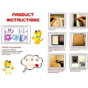 BOPART 2pcs Kids Art Frames Changeable Display 8.5x11 with Mat or 10x12.5 without Mat, Front Opening Kid Artwork Picture Frame Great for Children's Drawing Art Projects Storage Holds 100 Pieces