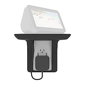 Mtom Wall Mount Hanger Stand for Amazon Echo Show 5/Show 8 Outlet Shelf (White)