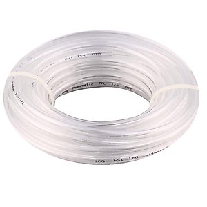 JUNZHIDA Pneumatic Tubing Pipe 1/4" OD Clear Air Compressor PU Line Hose Tube for Water Fluid Transfer 10Meter 32.8ft