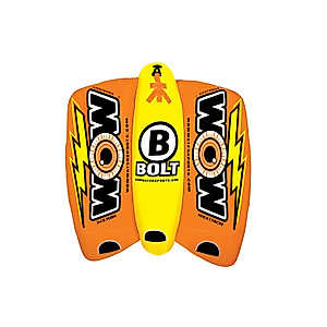 Wow Sports - Bolt Inflatable Towable Tube - 1-4 Riders - Perfect for Kids & Adults - Soft Top Deck Tube