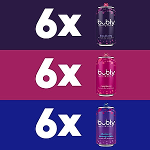 bubly Sparkling Water, Triple Berry Variety Pack, Zero Sugar & Zero Calories, Seltzer Water, 12 Fl Oz Cans (Pack of 18)