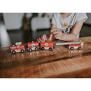 Janod Story Box - Firefighter Train - 6 Piece Set - Ages 3+ J08590