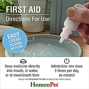 HomeoPet First Aid, Safe and Natural Oral Wound Care for Dogs, Cats, and Other Pets, 15 Milliliters