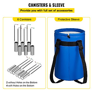 VEVOR Liquid Nitrogen Container 10L Aluminum Alloy Liquid Nitrogen Tank Cryogenic Container with 6 Canisters and Carry Bag