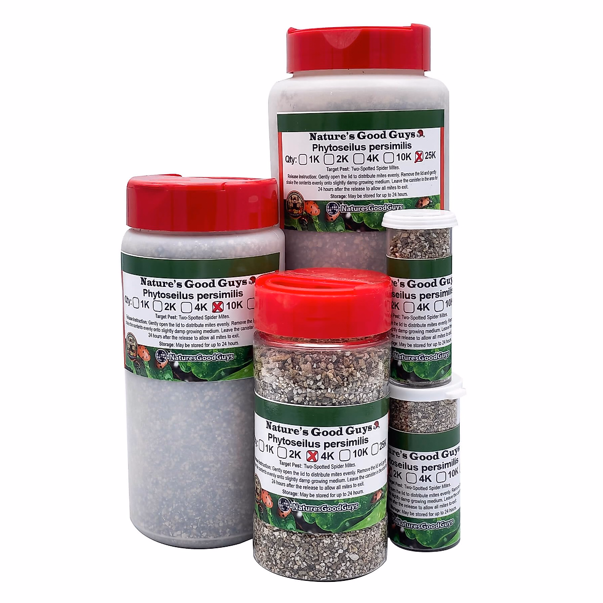 5,000 Live Adult Predatory Mites - P. persimilis - Spider Mite Control - Ships Next Business Day!