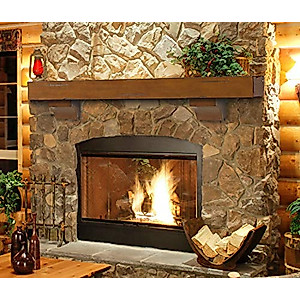 Pearl Mantels 412-60-50 Shenandoah Pine 60-Inch Fireplace Mantel Shelf, Rustic Medium