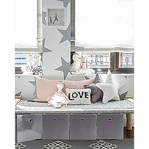 Velvet and Sequins Foldable Storage bins combination, Decorative Square Storage Box, Collapsible Storage Unit, Storage Cube for Festival, Home, Nursery (11″x10.5″x10.5″,Grey/Silver) (silver, 4)