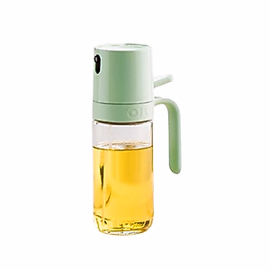 KAYKWONG'S Olive Oil Dispenser Sprayer Bottle, Glass 250ml,Cooking Oil Spray Kitchen Gadgets For Cooking,BBQ,Salad,Steak,Baking,Roasting (Green)