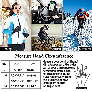 EastKing Winter Gloves for Women Men, Touch Screen Heated Gloves Water Resistant Waterproof Cold Weather Gloves for Cycling Walking Riding Running Driving Golfing for Men and Women (Black-M)
