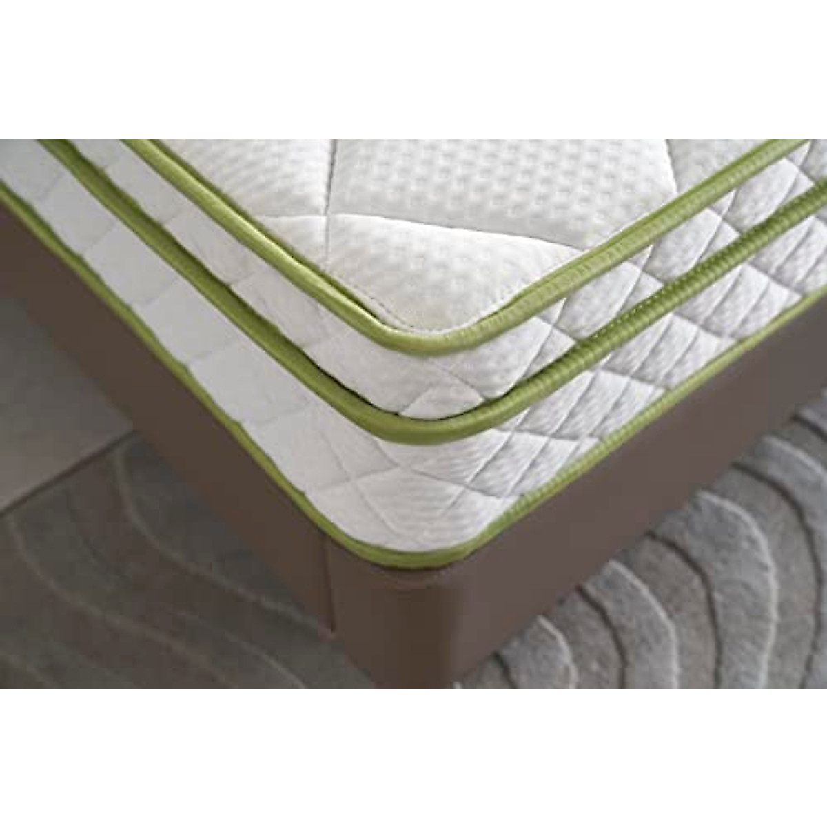 Queen Size Mattress - 8 Inch Cool Comfort Foam & Spring Hybrid Mattress with Breathable Organic Cotton Cover - Quilted Foam Plush Euro Pillow Top - Rolled in a Box - Oliver & Smith