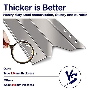 Heat Plate Shield Stainless Steel 16 1/8" Gas Burner Cover Grill Replacement Parts for Members Mark BQ05046-6, BBQ Pro BQ05041-28, BQ51009, Sam's Club, Outdoor Gourmet, 3 Pack Heat Tents