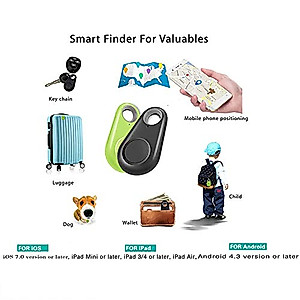 KUTTXRAS Smart Key Finder Pet Tracker Wireless Anti Lost Alarm Sensor Bidirectional Positioning for Kids，Forgetful and Old People-4 Pack with Detailed Instructions for Use