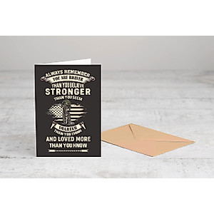 Emily gift Motivational Card For Soldier - Veteran With Envelope - A Great Inspirational Card To Show Appreciation For A Militar On A Special Day - Birthday - Retirement - Graduation