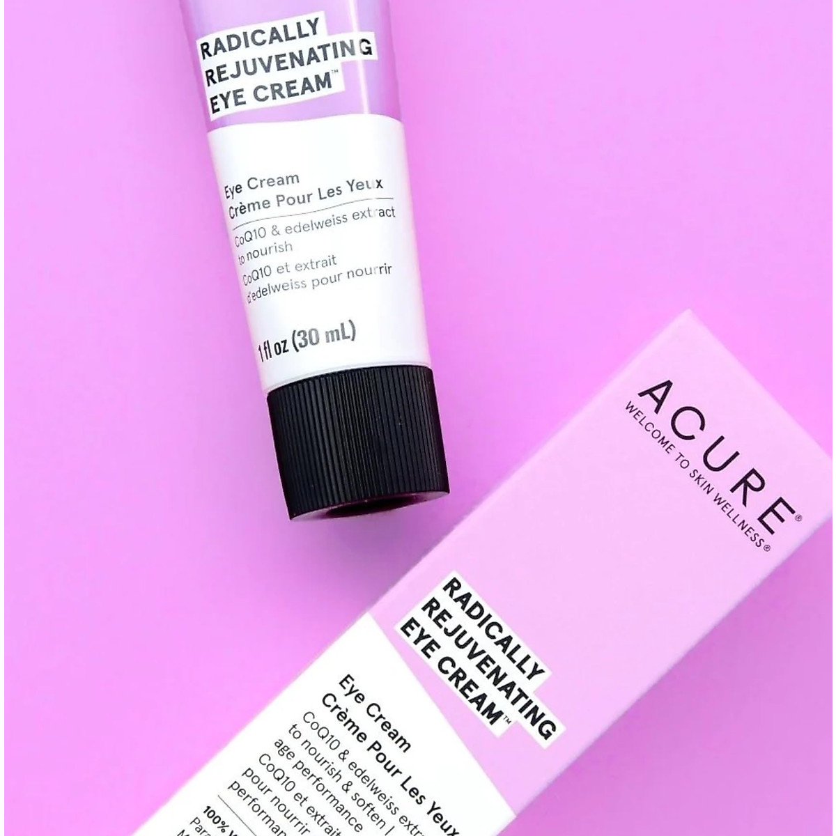 ACURE Radically Rejuvenating Eye Cream - Vegan Anti-Aging Skincare - Made From Hydrating Chlorella & Edelweiss Extract - Minimize Wrinkles and Fine Lines - Moisturize Skin Around & Under Eye - 1 Fl Oz