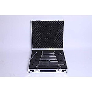 432 Hz Perfect 8 Tubes Notes Quartz Crystal Singing Harp with Free Alumina Carry Case& mallets