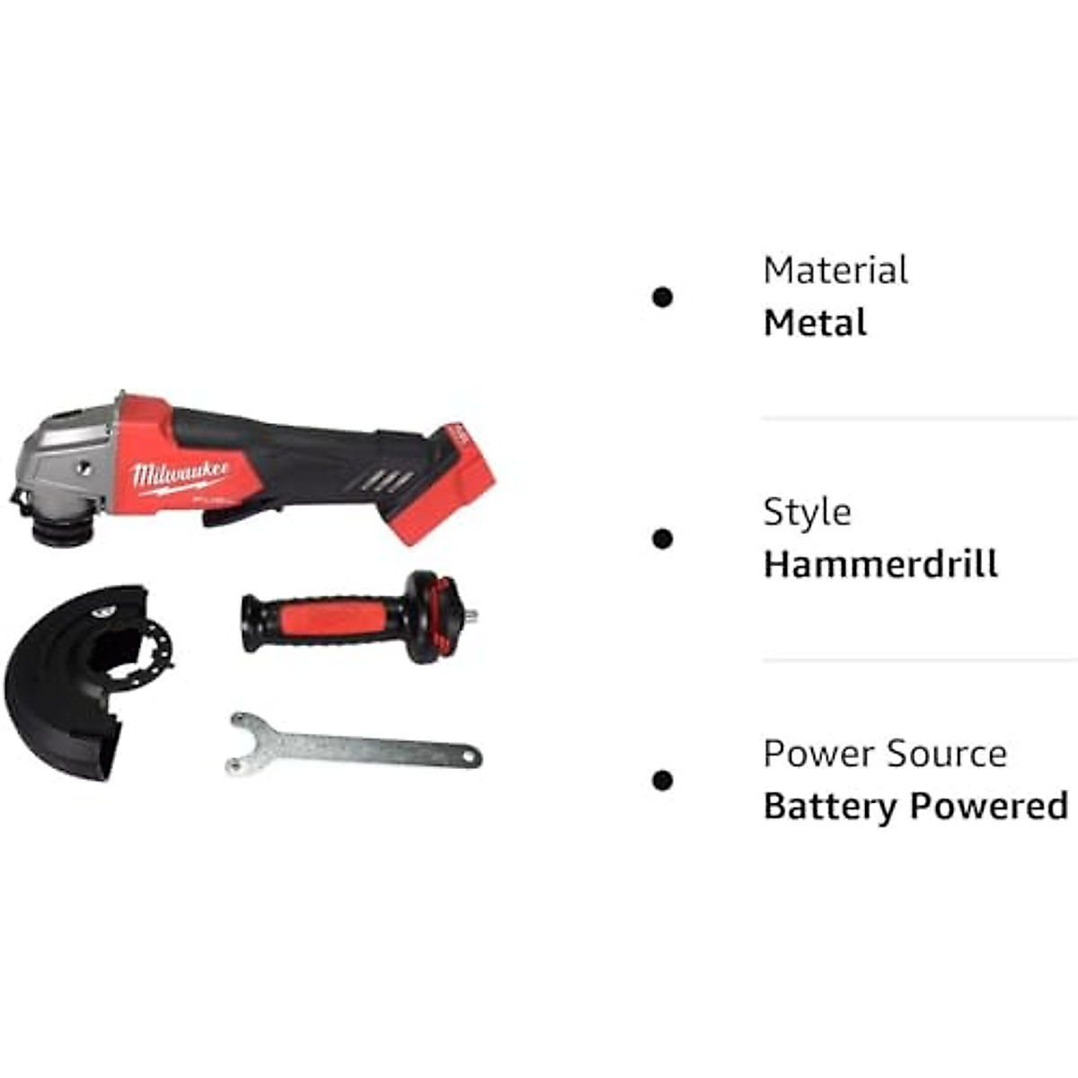 Milwaukee 2880-20 M18 FUEL Brushless Lithium-Ion 4-1/2 in. / 5 in. Cordless Small Angle Grinder with No-Lock Paddle Switch (Tool Only)