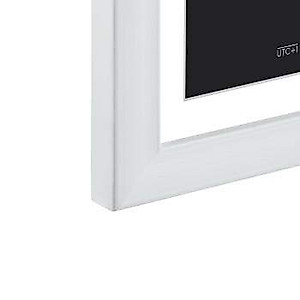 Hama Paris Plastic Photo Frame (10 cm x 15 cm Frame, 20 mm x 15 mm Borders, for Photos Size 7 cm x 10 cm, Reflex Glass, Polystyrene (PS), with Hook and Stand) White