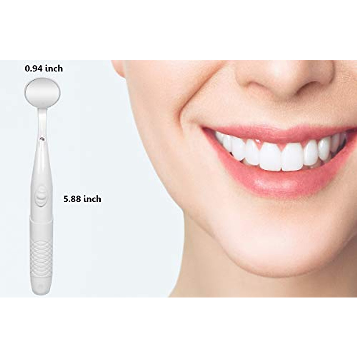 ffresiss Dental Mirror with Light,Teeth Inspection LED Mirror,Anti-Fog Mouth Mirror,Dentist Oral Care Tool