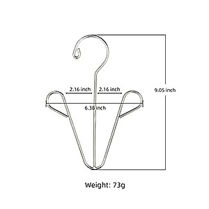 【3-Pack】 Waikas Space Saving Hangers for Shoes, 23cm, 304 Stainless Steel