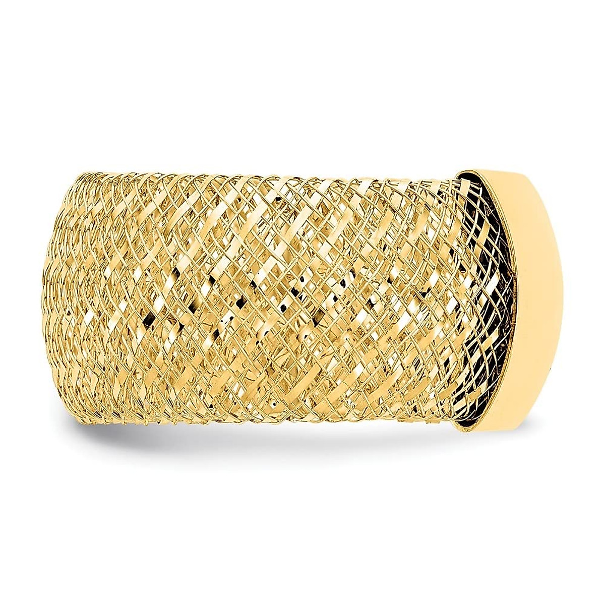 Diamond2Deal 14k Yellow Gold Stretch Ring