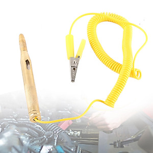 Circuit Tester Light Bulb, 100cm/ 39.3in Cable Length Auto Car Vehicle Circuit Tester DC 6V 12V 24V Light Bulb Voltage Test Pen Pencil with Stainless Probe