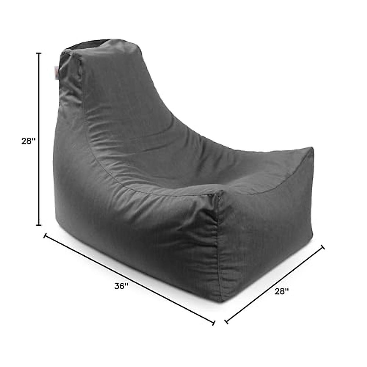 Jaxx Juniper Outdoor Bean Bag Patio Chair & Poolside Lounge, Slate