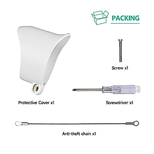 OLAIKE Anti-Drop and Anti-Theft Mount for Google Nest Cam Outdoor/Indoor,Battery-2nd Gen, Anti-Glare/Waterproof Nest Camera Mount Cover, Not Affect Nest Cam’s Night Vision(Camera Not Included), White