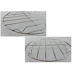 SHERCHPRY Round Baking Rack Metal Grill Rack Round Wire Rack Stainless Steel Cooling Racks Pizza Baking Rack for Oven Air Fryer