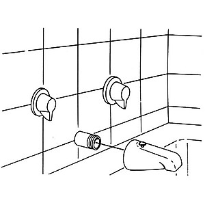 BATHTUB SPOUT W/DIVERTER BRUSHED NICKEL