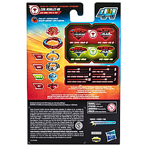 Beyblade Burst QuadStrike Zeal Achilles A8 Spinning Top Starter Pack, Balance/Defense Type Battling Game with Launcher, Kids Toy Set