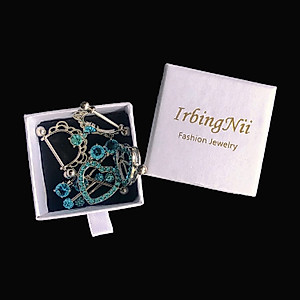 IrbingNii Nipple Rings Blue Heart Nipple Piercings Tongue Ring Body Piercing Jewelry for Women 14G Stainless Steel 4 Pairs/lot