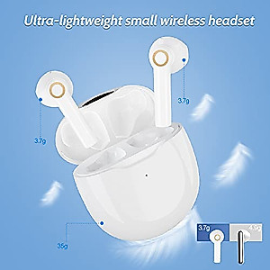 JOYSILIN Bluetooth 5.1 CVC8.0 Noise-canceling Headphones Waterproof Wireless Earbuds Hi-Fi high Sound Quality 13 mm Large-Diameter Driver Maximum 30 Hours of Music Playback Sports Bluetooth Earbuds