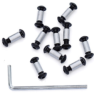 BPS Knives 10 Pack Handle Screws Rivets Bolts Fasteners with Hex Key - DIY Knife - Essential Knife Making Supplies for Fixed Blade Knives - Knife Screw - Knife Making Supplies