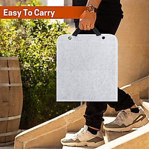 SWISSELITE Knife Display Bag, Felt Knife Display Case, Foldable Knife Storage Holder, Knife Carrying Organizer with 16 Slots