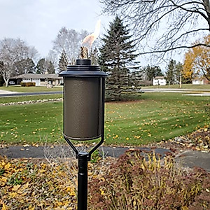 TIKI Brand 1121124 Simply Metal Easy Install 4pk Torch, Bronze