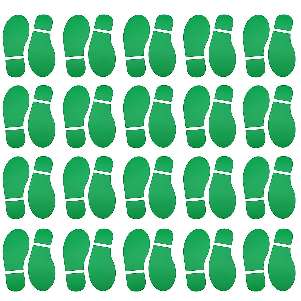 20 Pairs 40 Prints Green Kids Size Shoes Footprint Stickers Decals for Floor Wall Stairs to Guide Directions Celebrate St. Patrick's Day by SKYCOOOOL