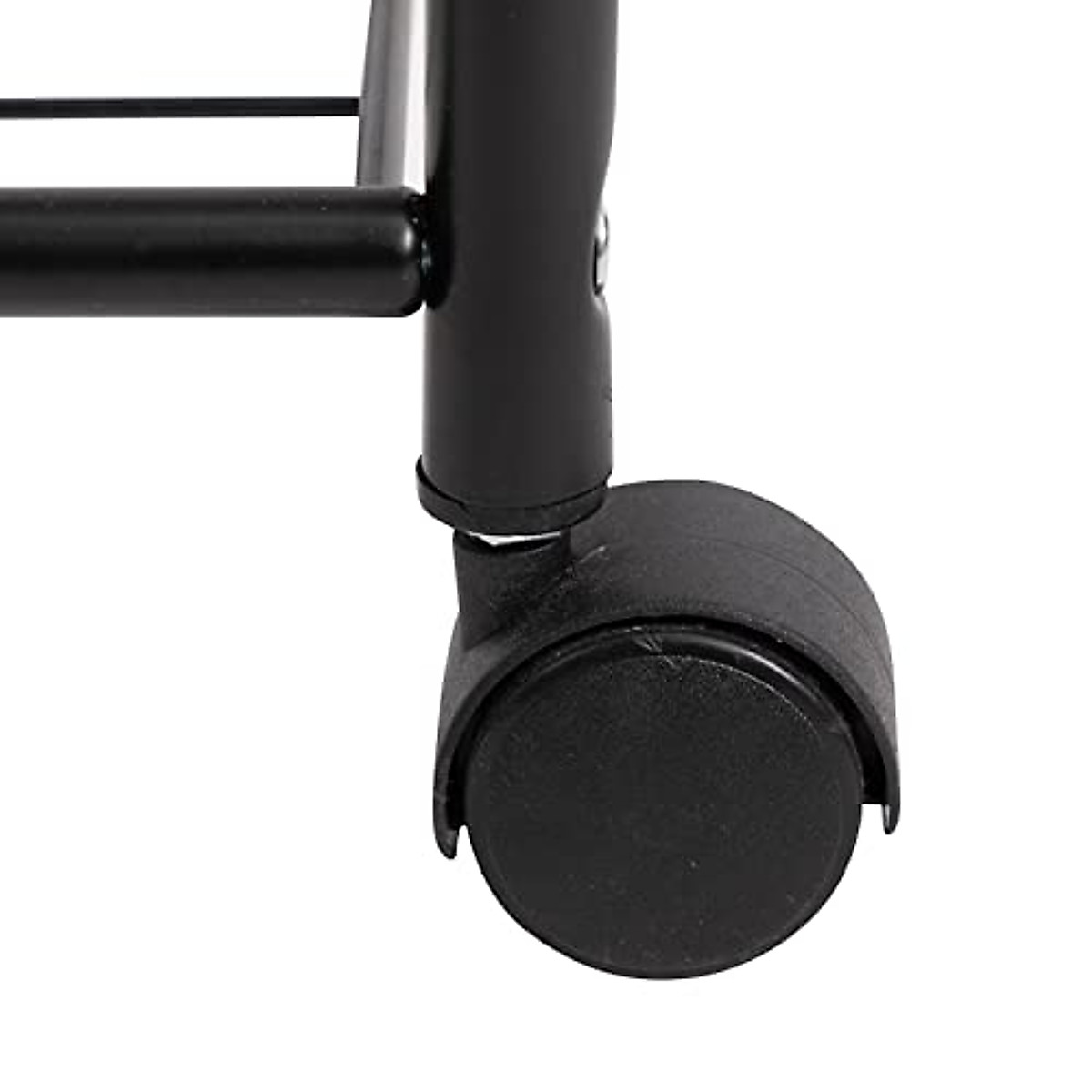 DOEWORKS Large Laundry Rolling Garment Cart for Lavatory, Metal Laundry Basket Sorters Garment Bulter Storage Rack with Wheels, Black