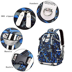 GUIVITU Kids Backpack for Girls School Bag Children Bookbag Casual Daypack with Lunch bag Set