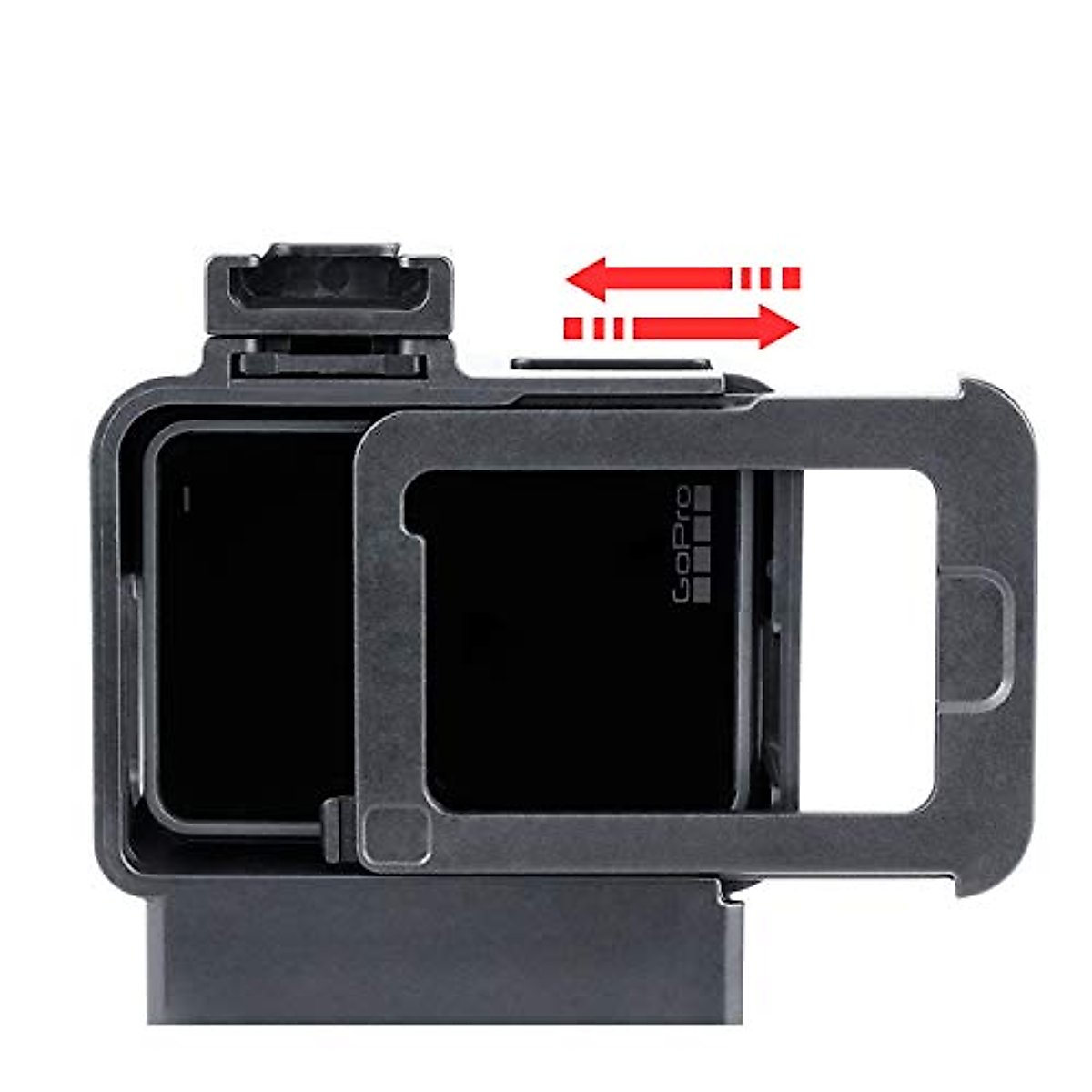 V2 Housing Case Vlogging Frame with Microphone Cold Shoe Mount Compatible for GoPro Hero 7 6 5 Mic Audio Adapter Action Camera Accessories