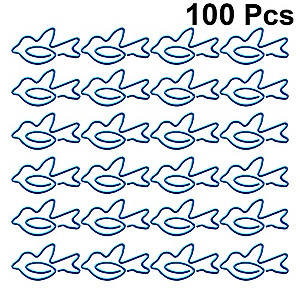 Kisangel 100Pcs Bird Shaped Paper Clips Bookmark Clip Decorative Binder Clips for Office School Document Organizing (Blue)