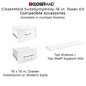 ClosetMaid SuiteSymphony Starter Closet 16-inch Wide Tower Kit Midnight Brown Wood Finish