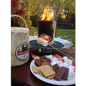 The Original OneLogFire (6) Pack | Swedish Fire Log | Swedish Torch | One Log Campfire | for Outdoor Firepit | Campfire | Bonfires | Fireplace